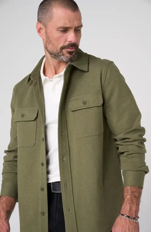 LIVERPOOL Long Sleeve Knit Button Up Shirt - Winter Moss