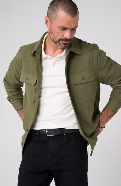 LIVERPOOL Long Sleeve Knit Button Up Shirt - Winter Moss