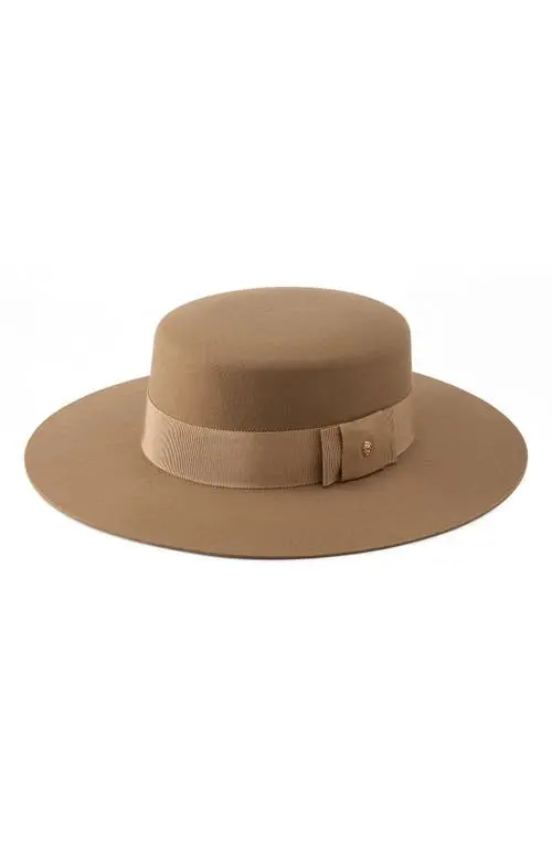 Helen Kaminski Suite Wool Boater Hat - Oak