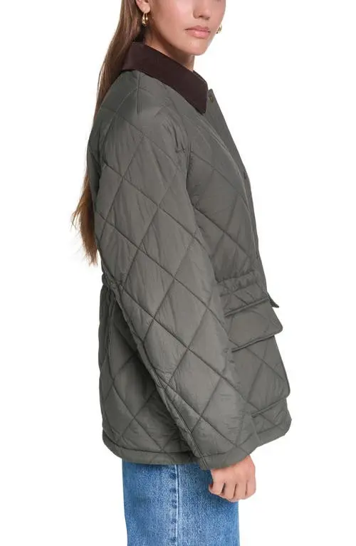 LEVI'S Diamond Quilted Water-resistant Jacket - Army Green