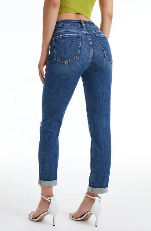 BAYEAS High Waist Ripped Straight Leg Jeans