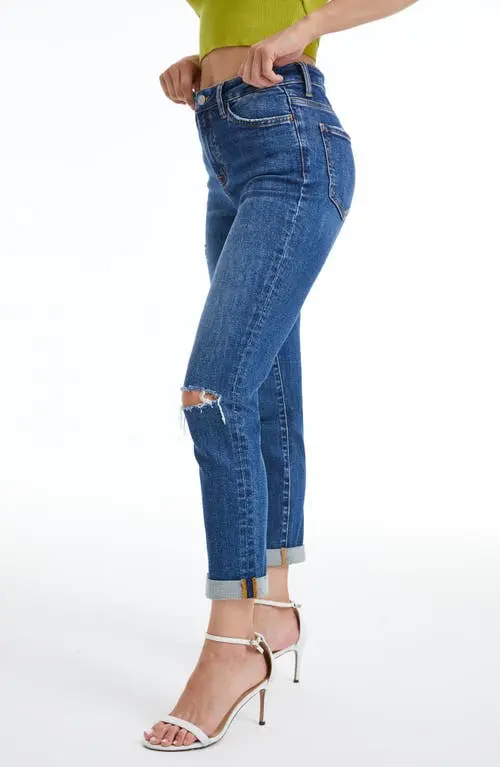 BAYEAS High Waist Ripped Straight Leg Jeans