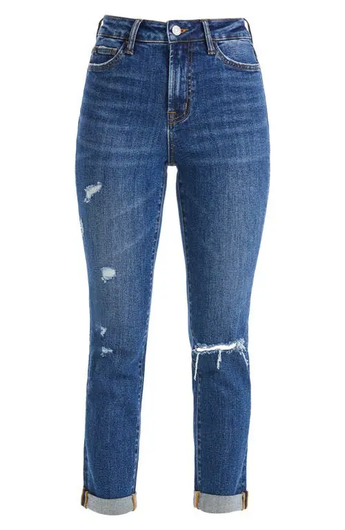 BAYEAS High Waist Ripped Straight Leg Jeans