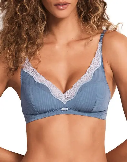 ADORE ME Florie Contour Plunge Bra - Dark Blue