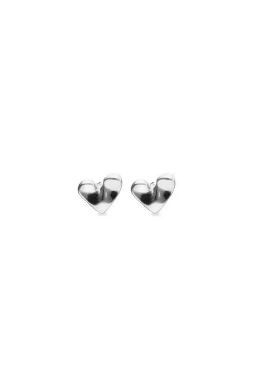 UNODE50 Sterling Plated Heart Earrings