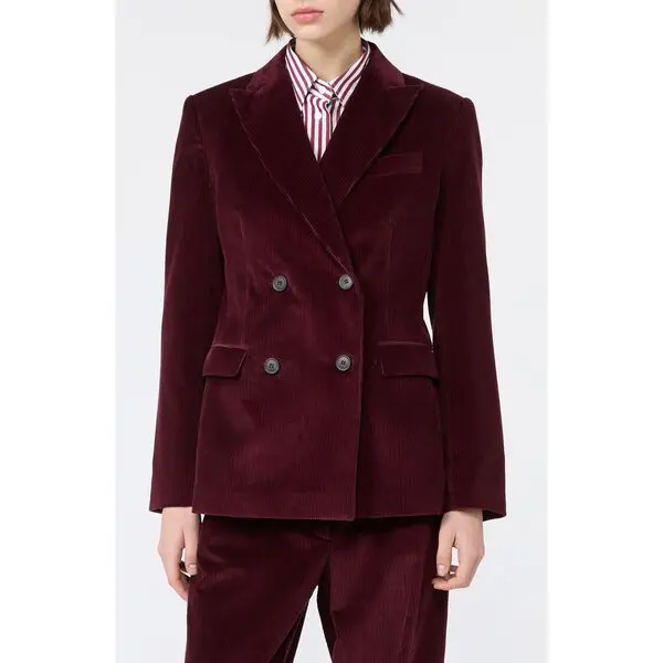 Max Mara Double Breasted Corduroy Blazer