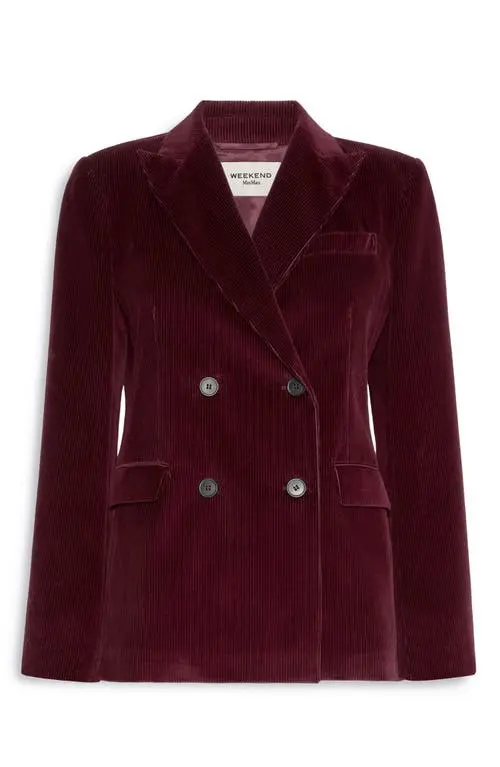 Max Mara Double Breasted Corduroy Blazer