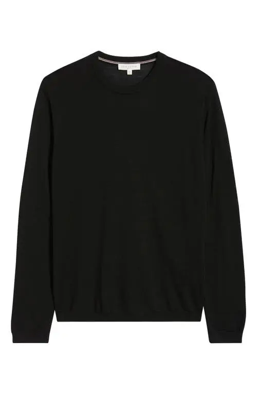 JACK VICTOR Wool & Silk Crewneck Sweater - Black