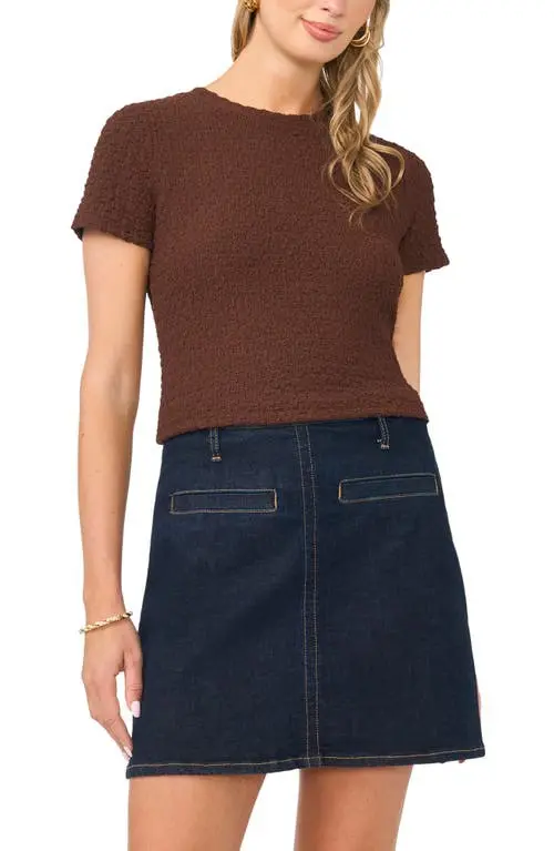 Vince Camuto Textured Crewneck T-shirt