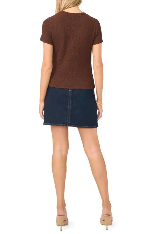 Vince Camuto Textured Crewneck T-shirt