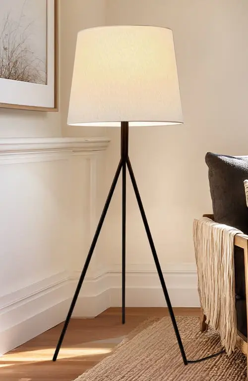 BRIGHTECH Forge 52" Black Tripod Led Floor Lamp