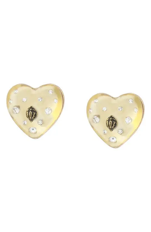 Kurt Geiger Resin Heart Stud Earrings