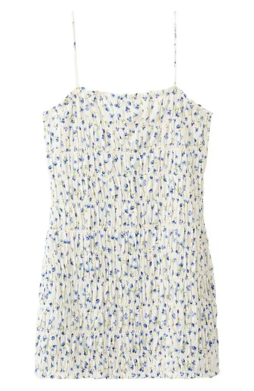 Mango Shirred Minidress