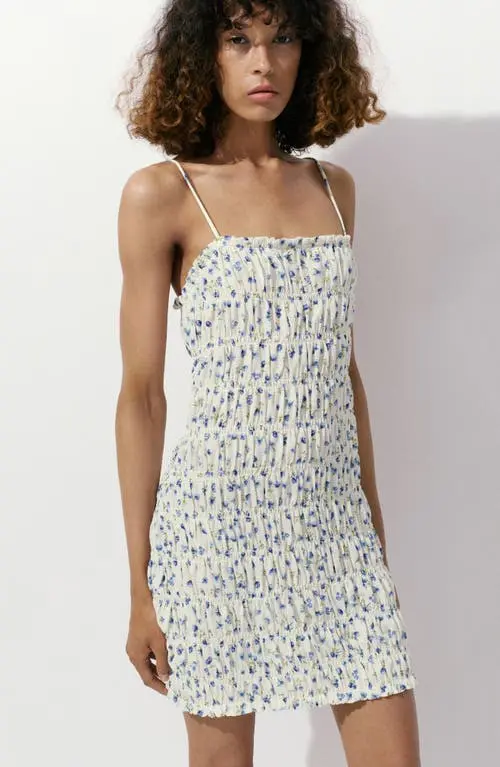 Mango Shirred Minidress
