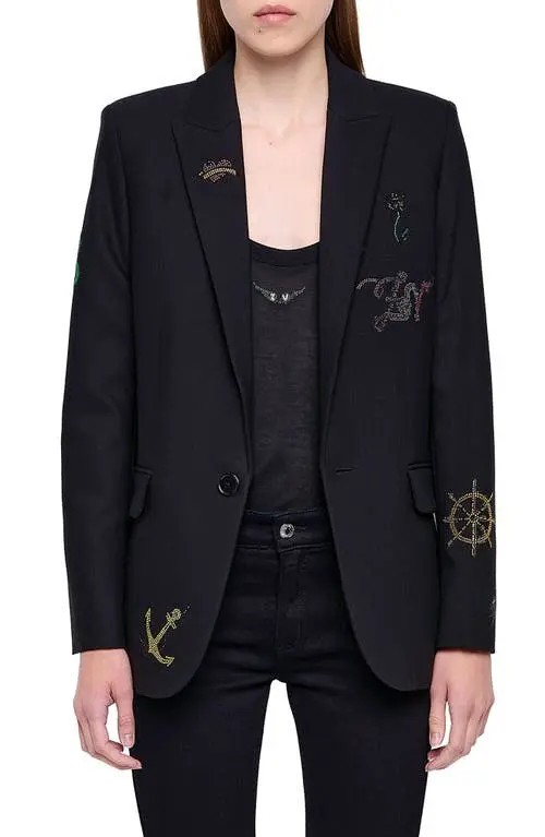 Zadig&Voltaire Valse Strass Embellished Blazer
