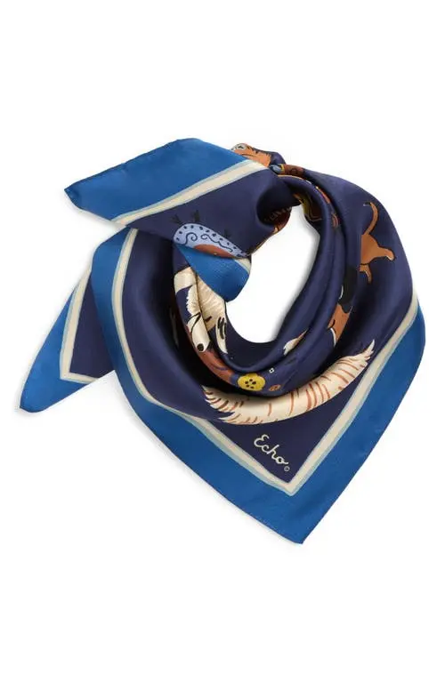 Echo Doggie Daycare Silk Bandana - Navy