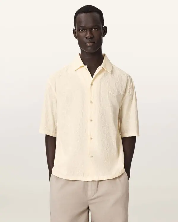 ALLSAINTS Cenizo Short Sleeve Relaxed Cotton Shirt