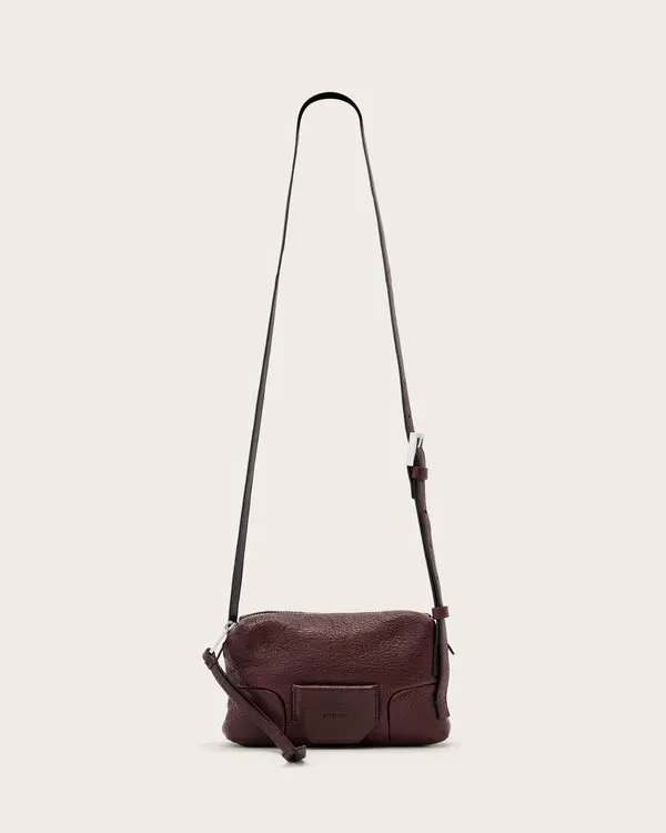 ALLSAINTS Ares Leather Micro Crossbody Bag - Red