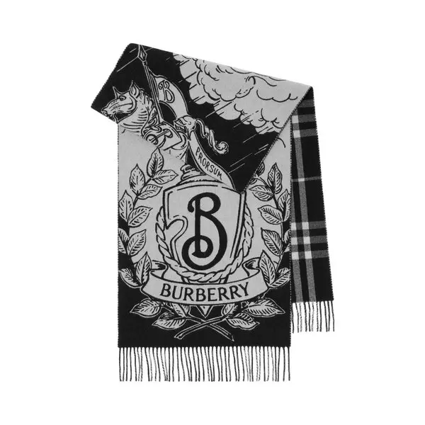 Burberry Mu Stormy Knight Check Scarf /calico