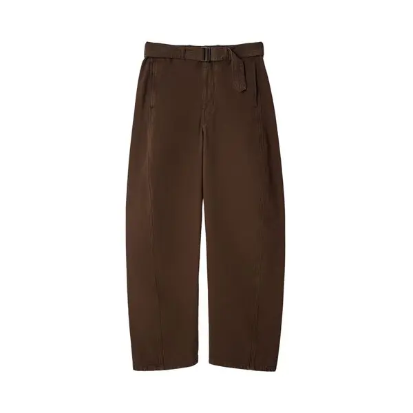 LEMAIRE Twisted Belted Pants - Brown