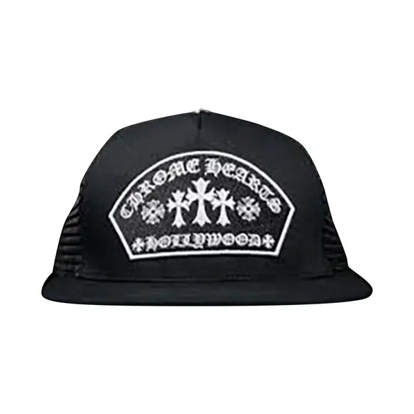 Chrome Hearts Hollywood Triple Cross Embroidered Trucker Cap