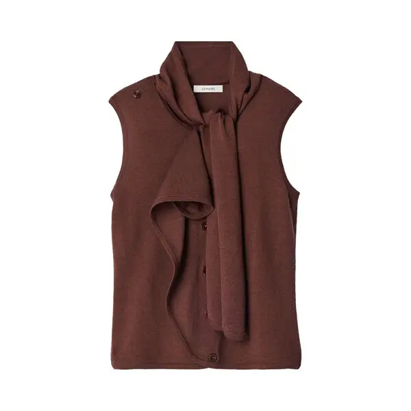 LEMAIRE Asymmetrical Vest 'acajou