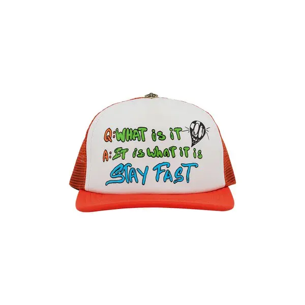 Chrome Hearts Sex Records It Is What It Is Trucker Hat - Orange