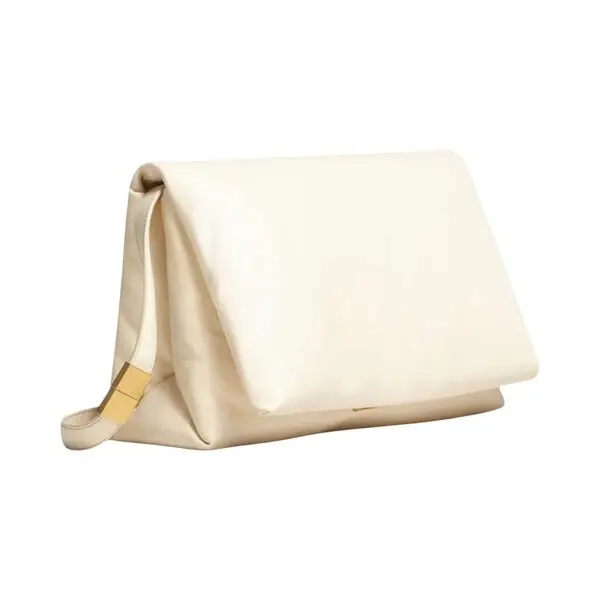 Marni Prisma Puffball Leather Shoulder Bag 'ivory