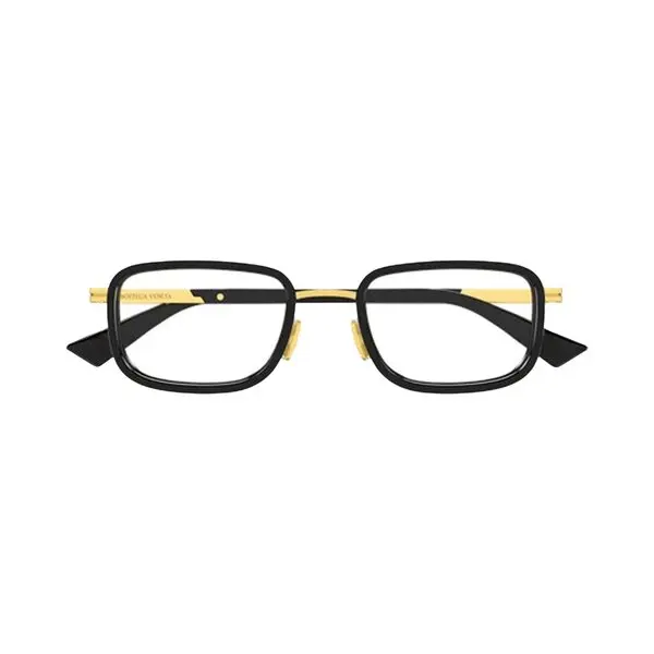 Bottega Veneta Rectangular Shape Eyeglasses /transparent - Gold