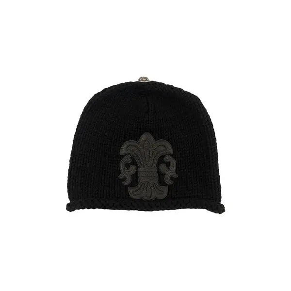 Chrome Hearts Fleur Patch Beanie - Black