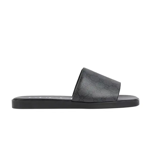 Gucci Embossed Monogram Slide Sandals