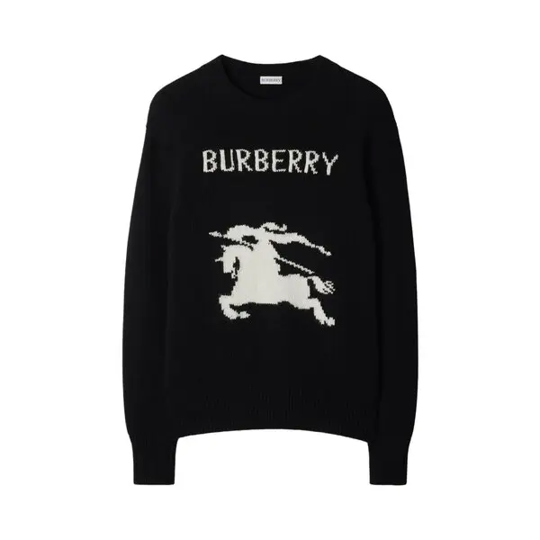 Burberry Knight Print Long-sleeve Knit Top