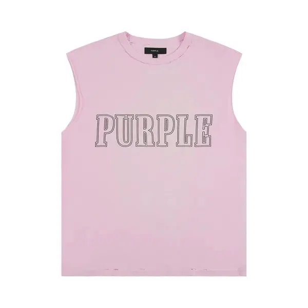 PURPLE BRAND Textured Sleeveless T-shirt