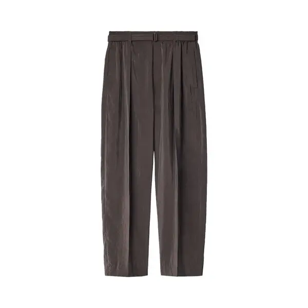 LEMAIRE Belted Relaxed Pants - Brown
