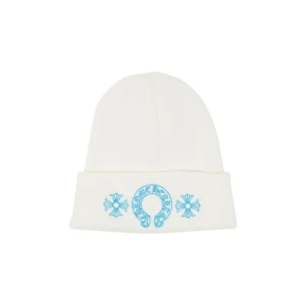 Chrome Hearts Miami Exclusive Horseshoe Beanie /blue - White