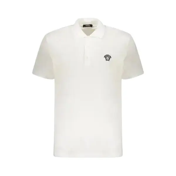 Versace Embroidered Cotton Polo Shirt