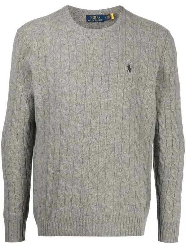 Polo Ralph Lauren Cable Knit Wool-cashmere Jumper - Grey