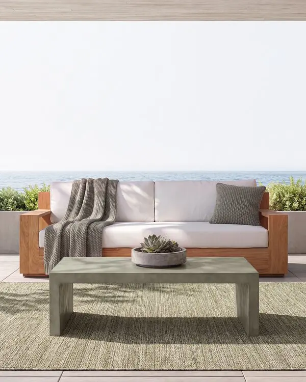 Quince Concrete Waterfall Indoor/outdoor Coffee Table