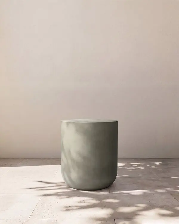 Quince Concrete Drum Indoor/outdoor Side Table