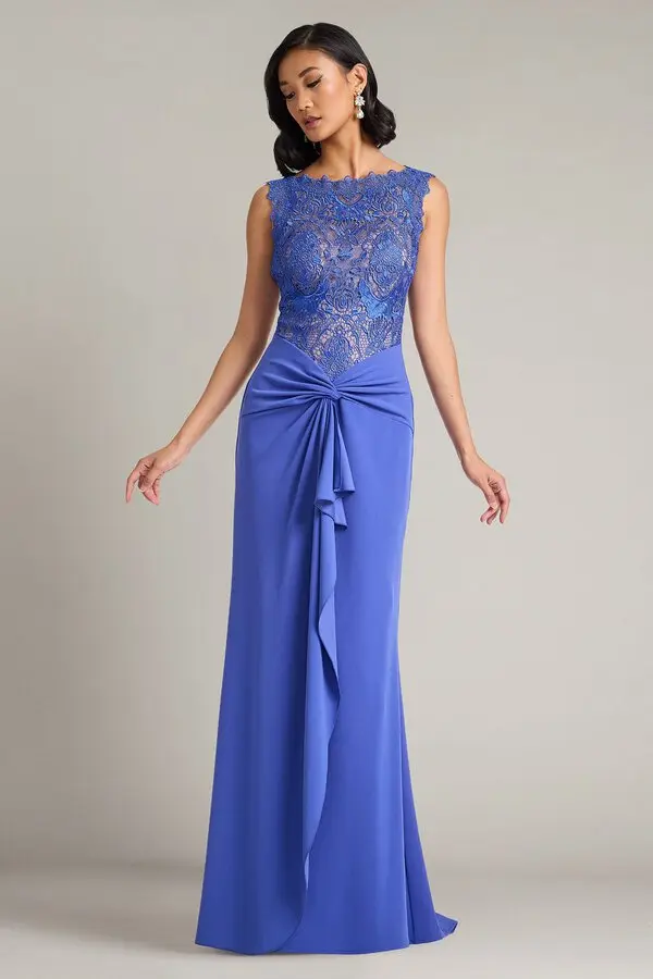 Tadashi Shoji Evelise Lace Cascade Gown