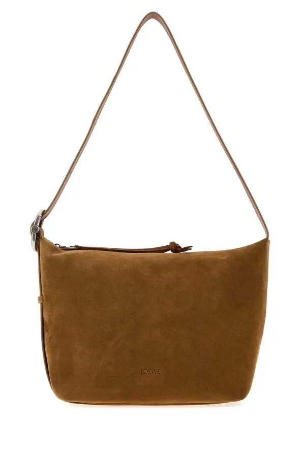 Loewe Suede Loop Crossbody Bag - Brown