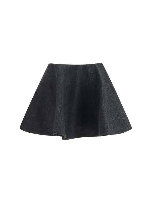 GANNI Wool Peacoat Skirt