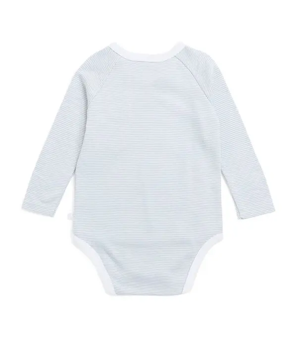 MORI Bamboo-blend Kimono Bodysuit - Blue