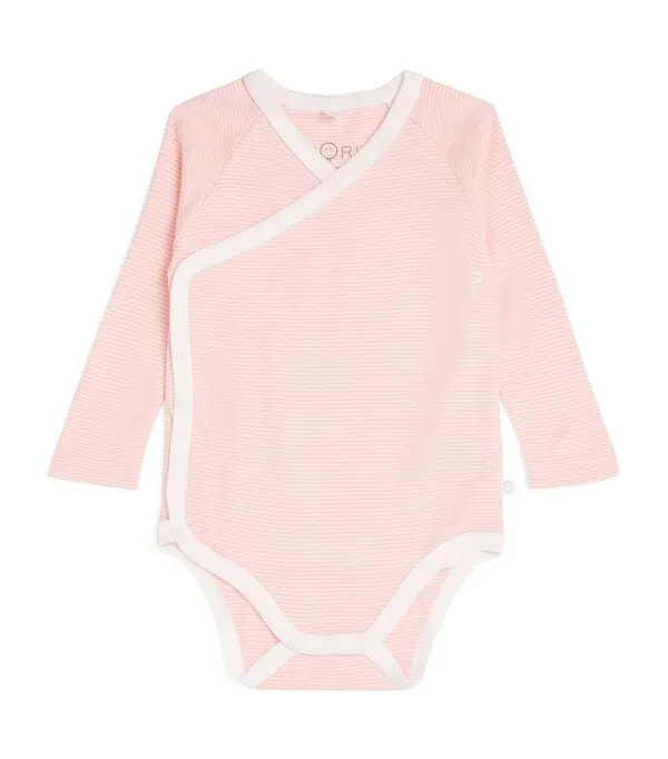 MORI Bamboo-blend Kimono Bodysuit - Pink