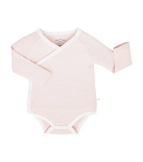 MORI Bamboo-blend Kimono Bodysuit - Pink