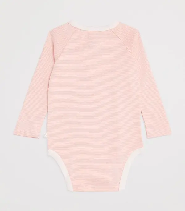 MORI Bamboo-blend Kimono Bodysuit - Pink