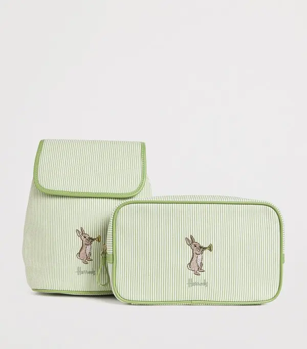 Harrods Stripe Embroidered Nursery Pouch