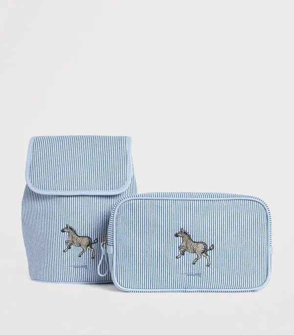 Harrods Stripe Embroidered Nursery Pouch