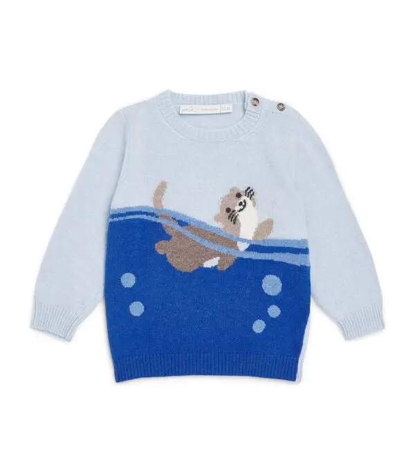 PER TE Jacquard Sea Lion Wool & Cashmere Sweater