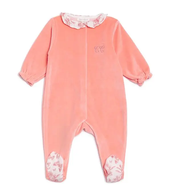 TARTINE ET CHOCOLAT Velvet All-in-one With Printed Peter Pan Collar